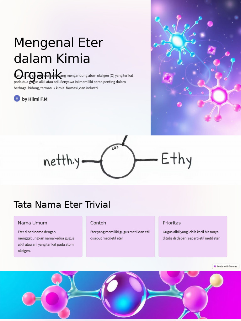 Mengenal Eter Dalam Kimia Organik | PDF