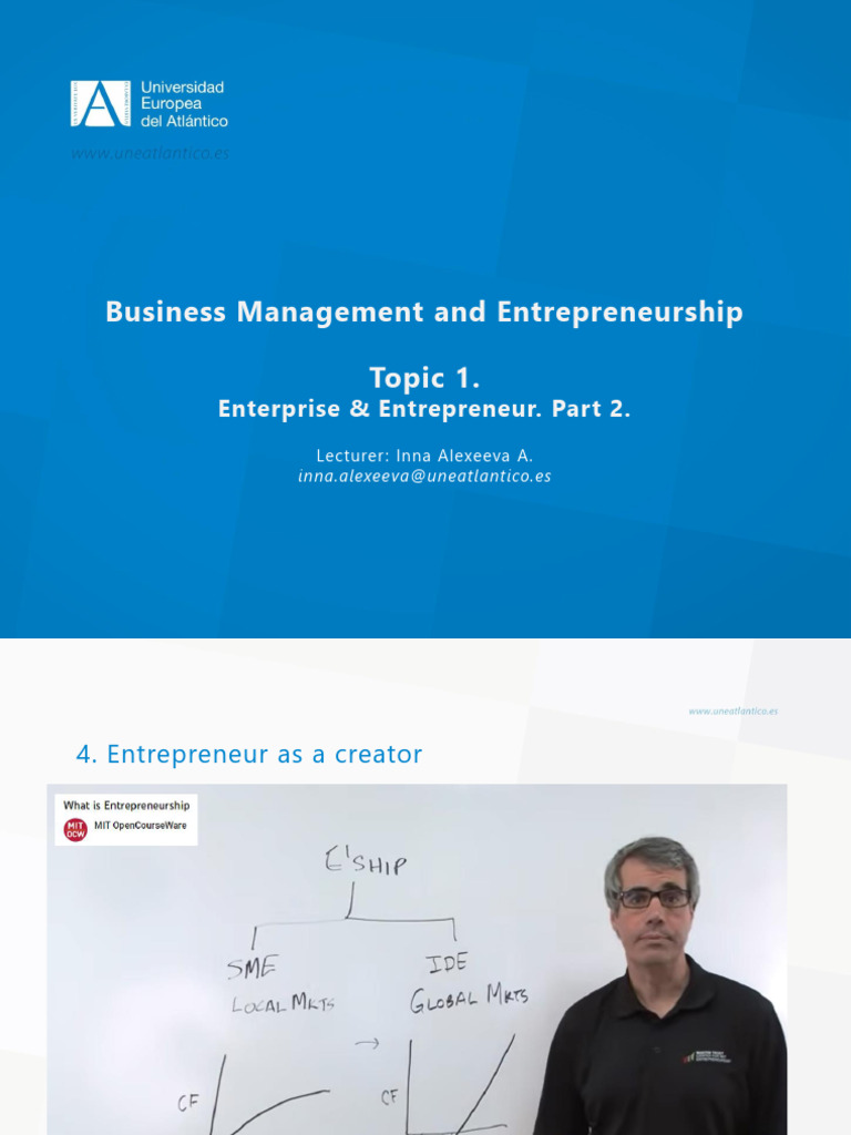 1.2. Topic 1. Entrepreneur and Enterprise. Part 2 | PDF ...