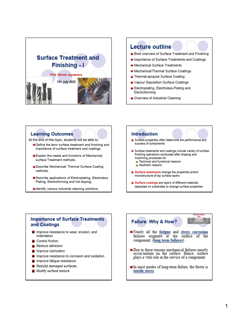 Surface Treatment and Surface fining - part 1 | PDF | Welding ...