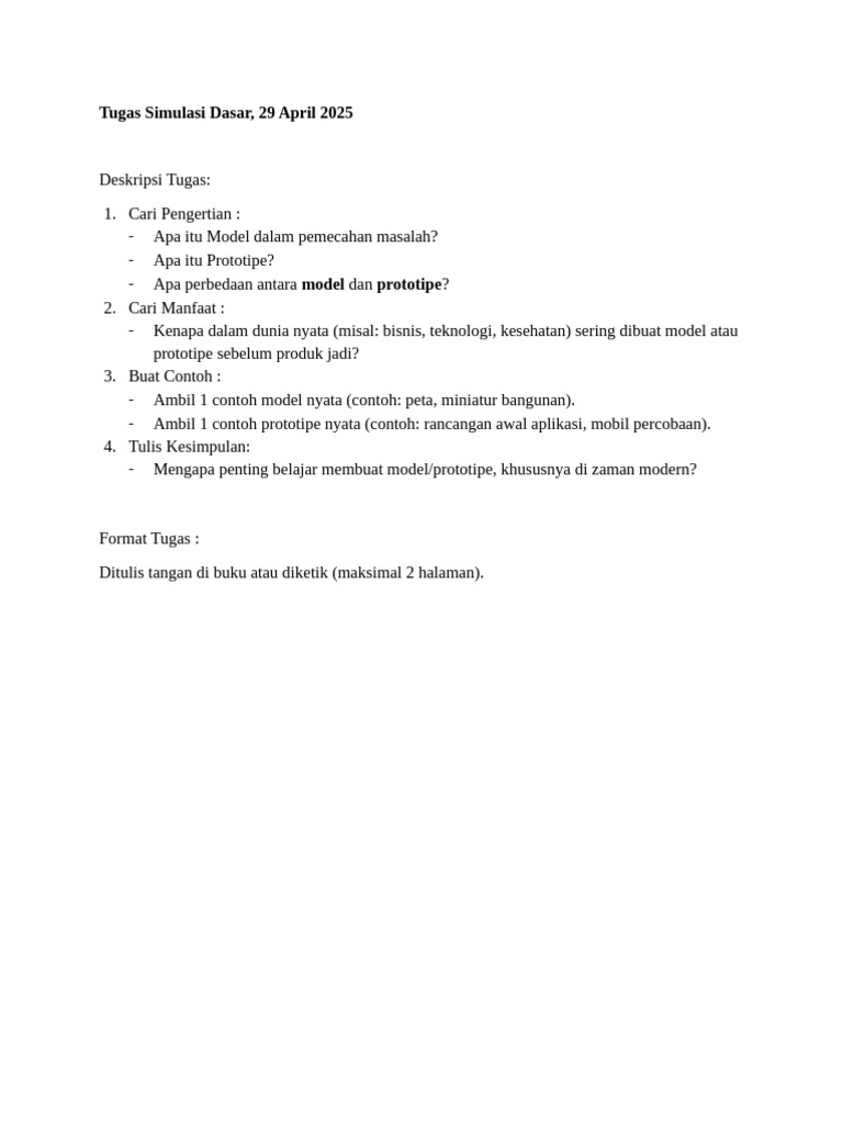 Tugas Simdig, Komjar, Dan Siskom - 29 April 2025 | PDF