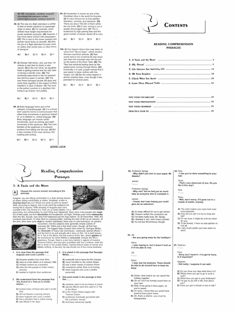 ELS 30 Reading Comprehension Passages | PDF