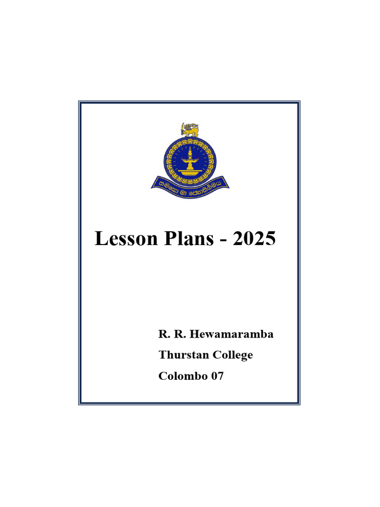 Cover Page Lesson Plan | PDF