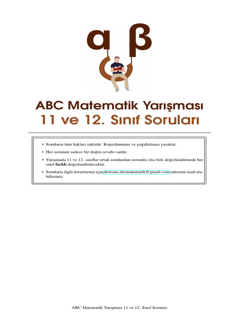 ABC Matematik Yarışması 11 Ve 12. Sınıf Soruları | PDF