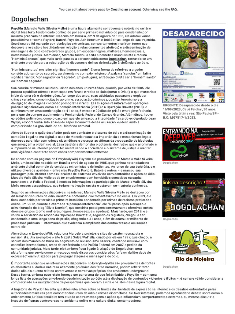 Psycl0n: A trajetória de ódio e crime | PDF