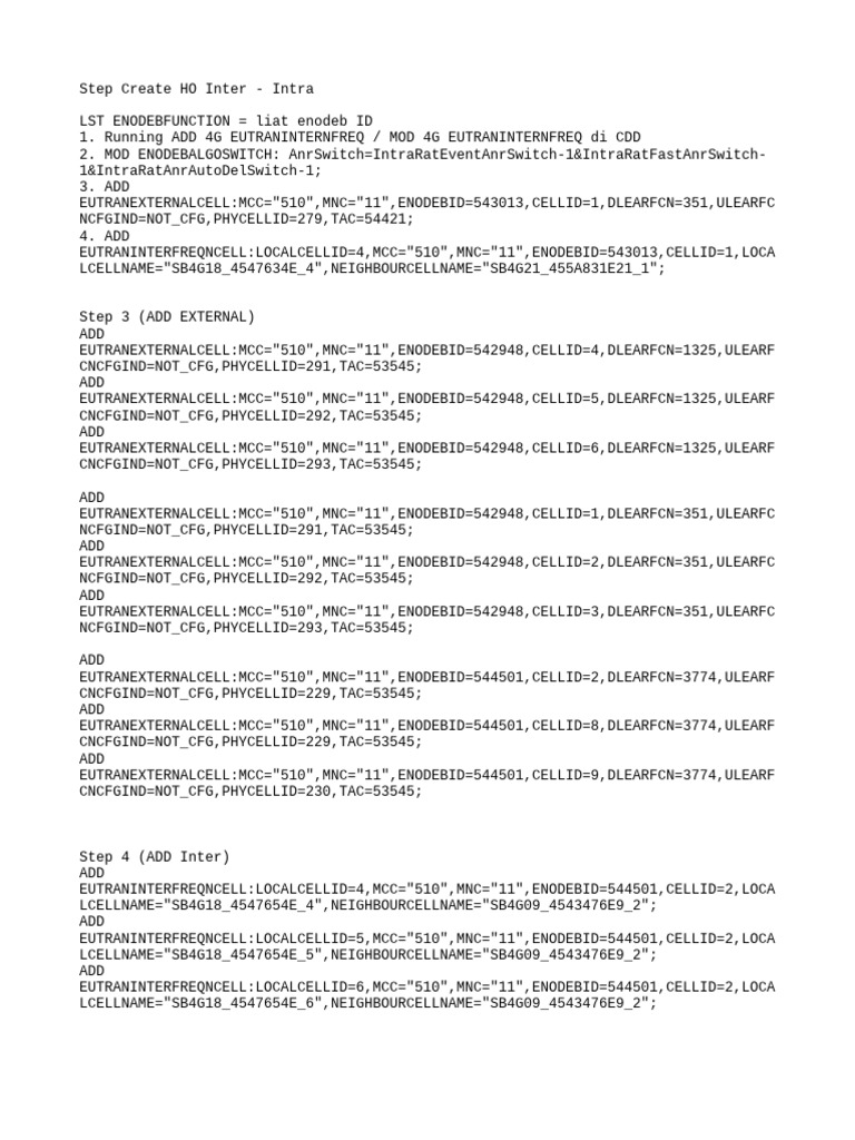 Step Create HO Inter-Intra | PDF