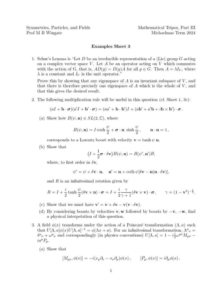 Sheet 3 | PDF | Eigenvalues And Eigenvectors | Mathematical Analysis