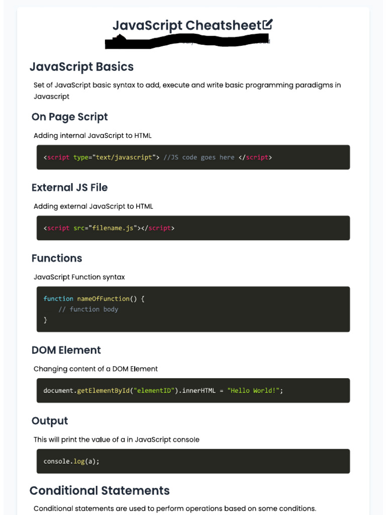 js cheatsheet | PDF