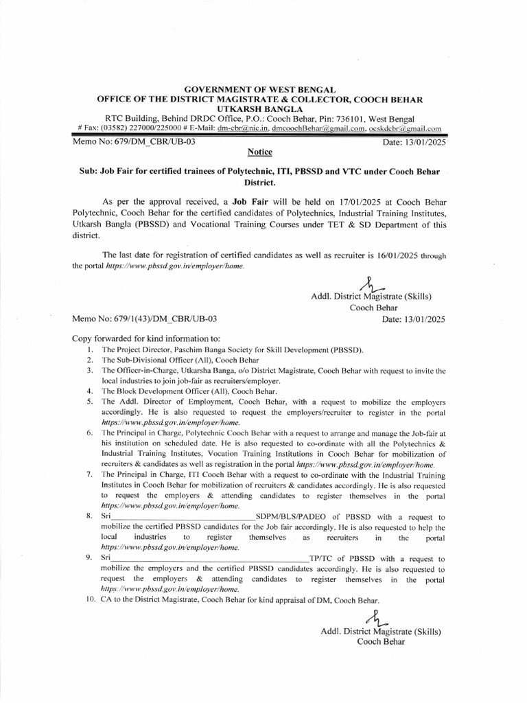 Job Fair Notice Jan 2025 | PDF | Career And Technical Education ...