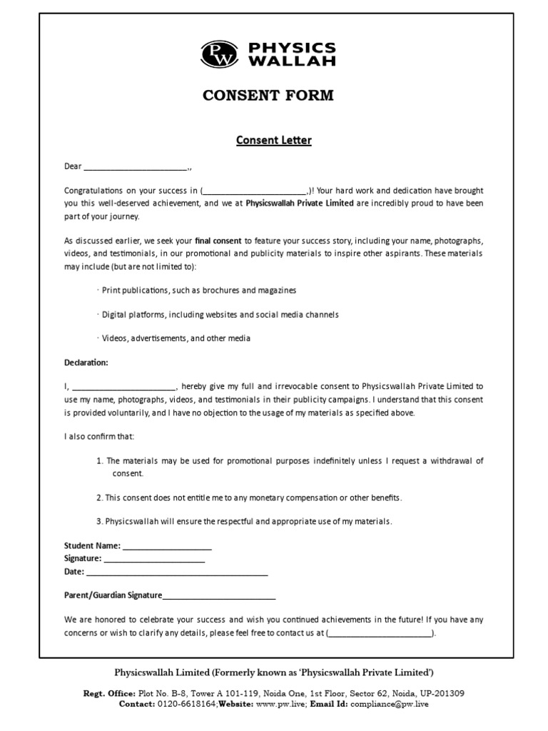 Consent Form 2 | PDF