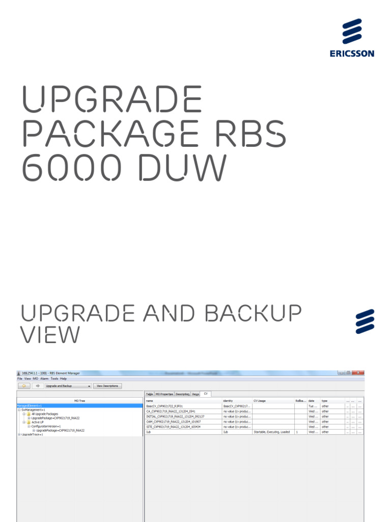 3 - Upgrade Package Rbs 6000 DUW | PDF