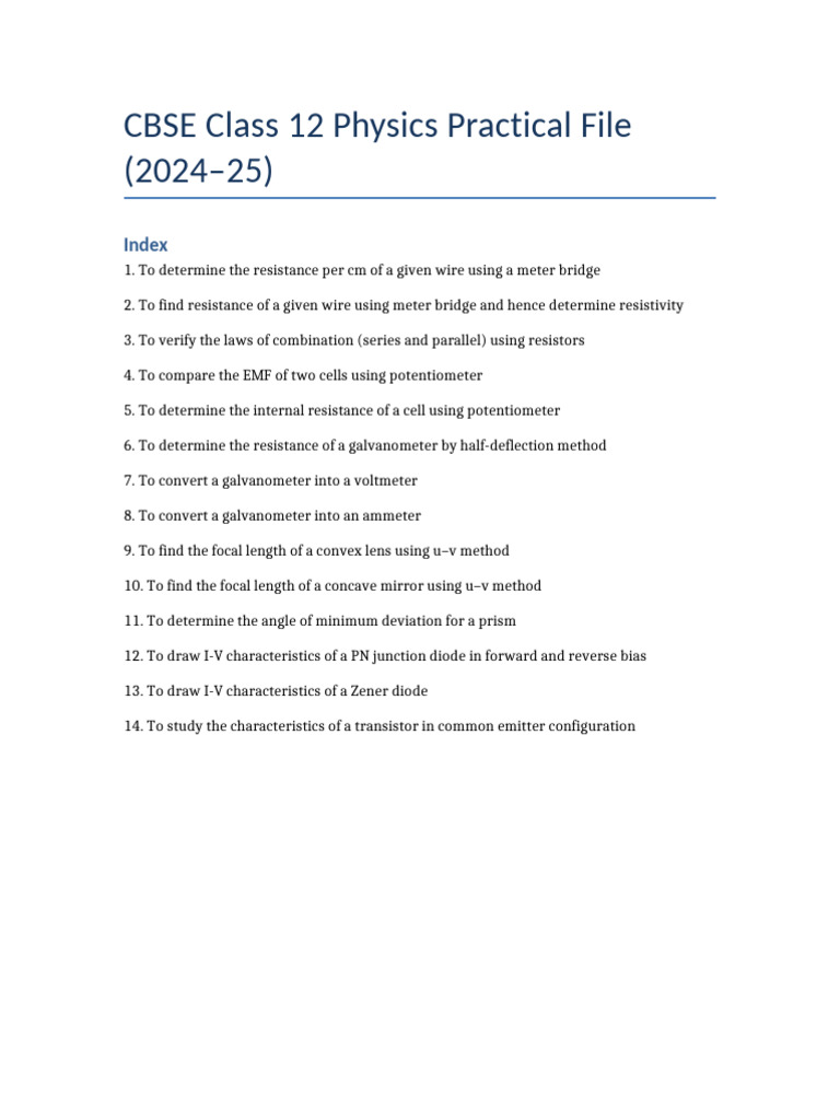 Class_12_Physics_Practical_File | PDF