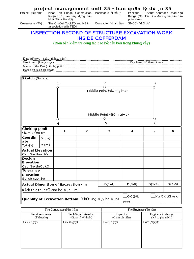 EX-01 Structure Excavation Inside Cofferdam NTB2 | PDF