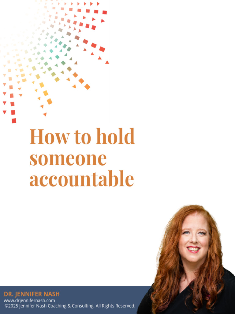 How To Hold Someone Accountable | PDF