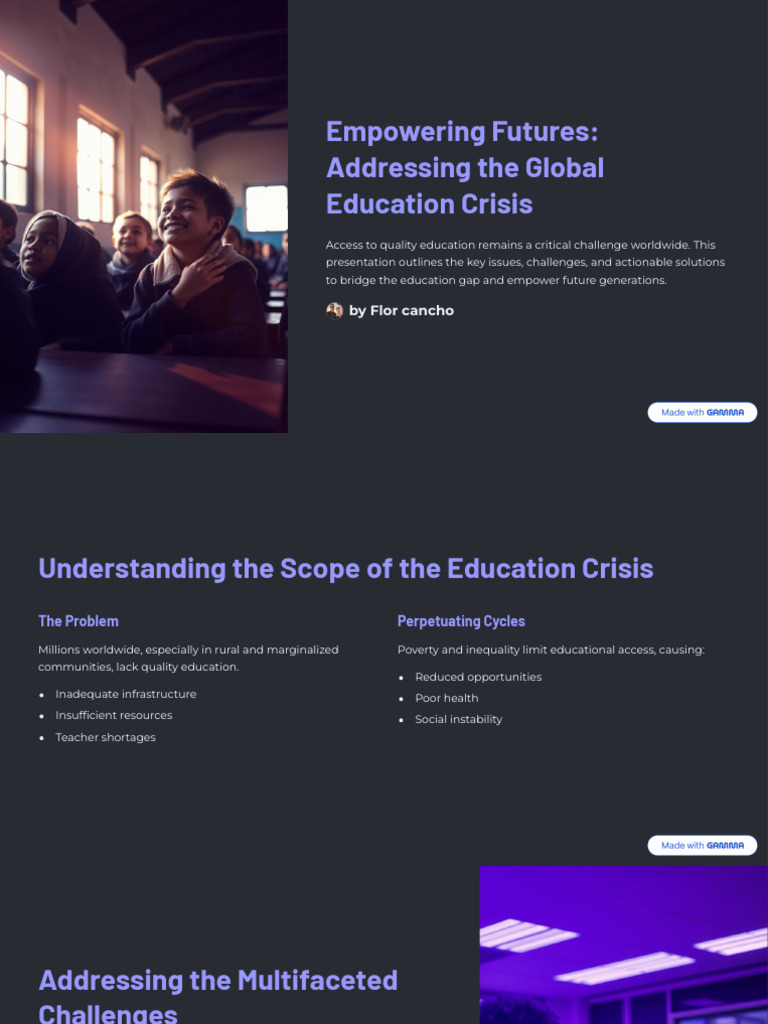 Empowering Futures Addressing The Global Education Crisis | PDF