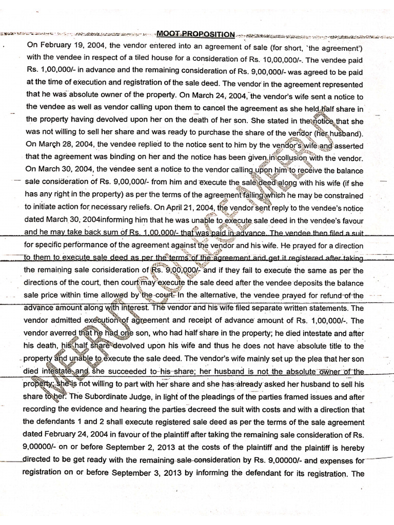 Moot Court Problem 1&2 | PDF