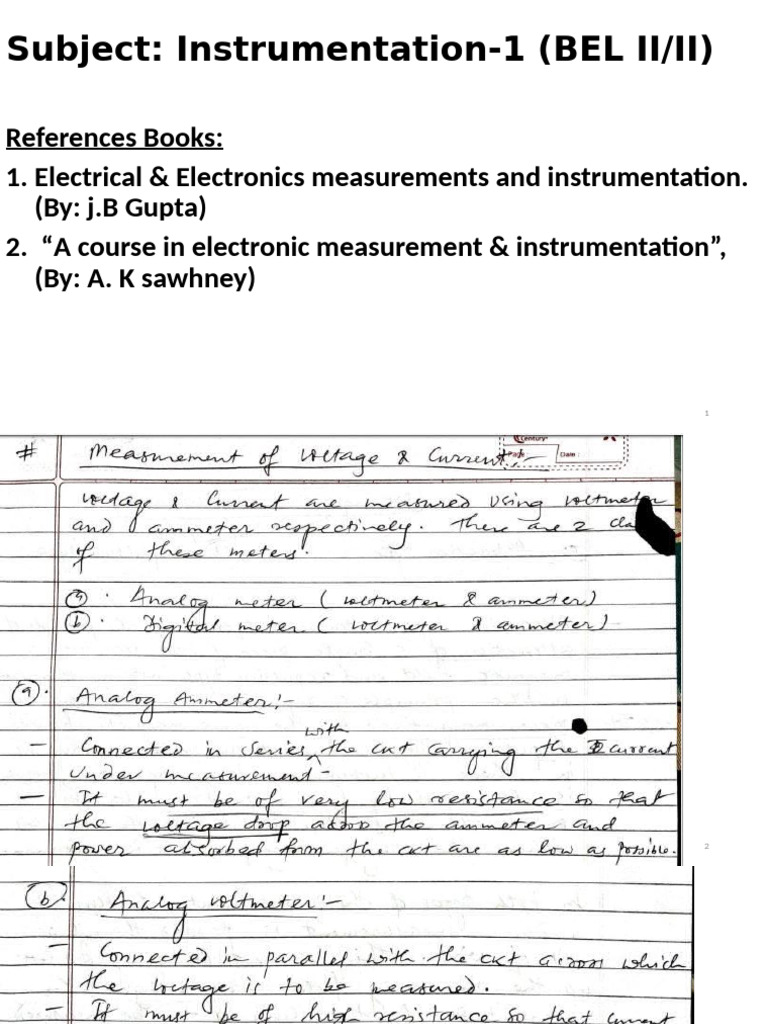 Lecture 2 Instrumentation | PDF