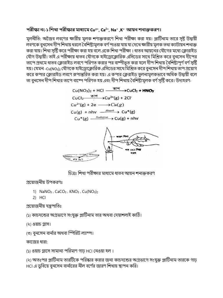 Chem 1st Paper Practical Class Lecture Ep 6 | PDF