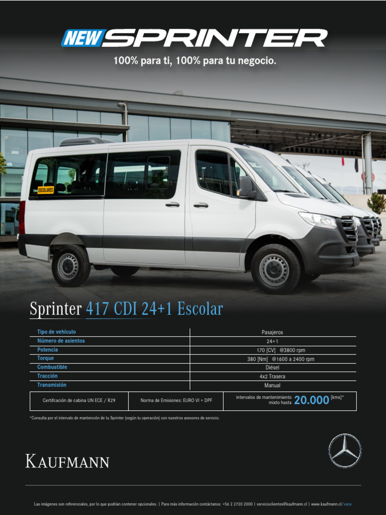 Ficha Tecnica Esc - New Sprinter 417 Cdi 241 TB | PDF | Vehículos | Tecnologías automotrices