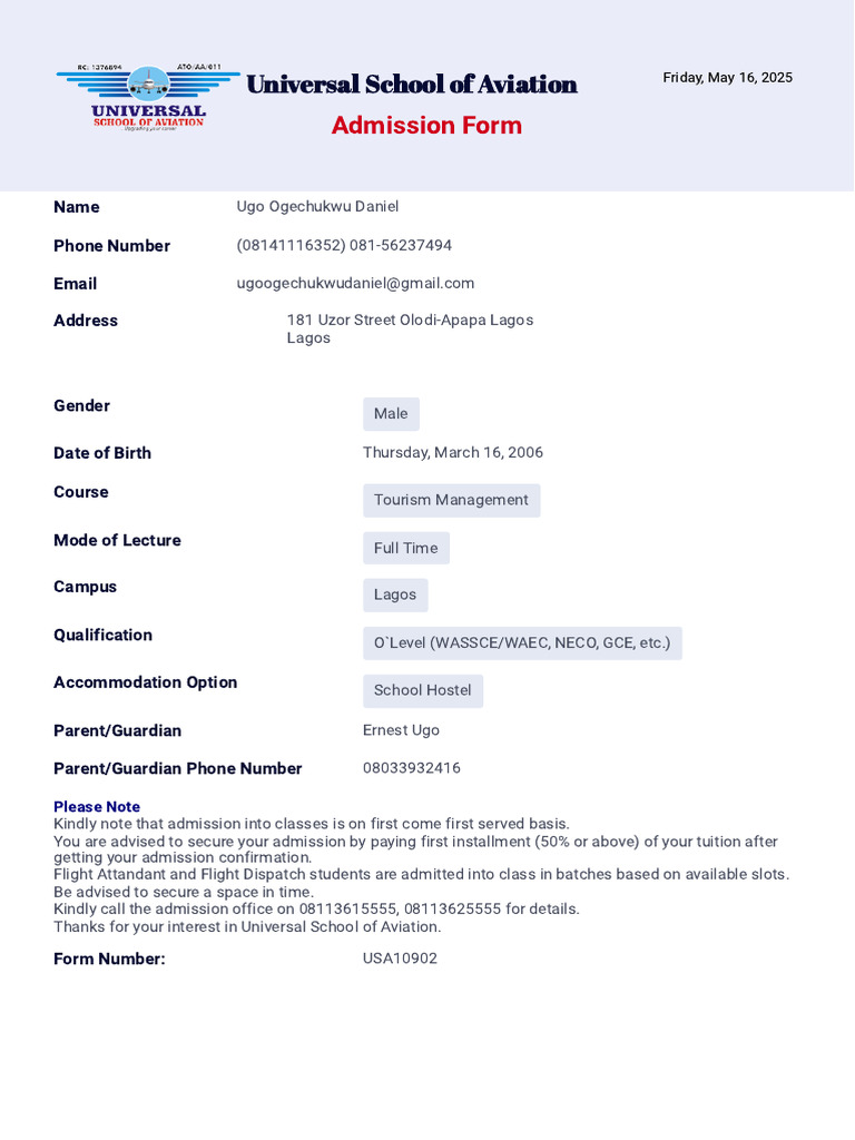 Ugo Ogechukwu Daniel Male | PDF