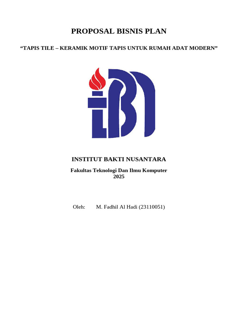Proposal Ide Bisnis | PDF