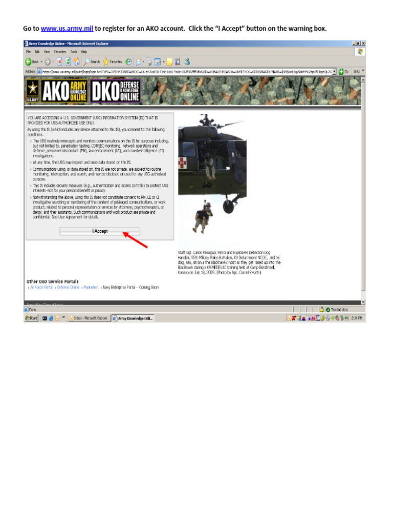 AKO Account Instructions | PDF