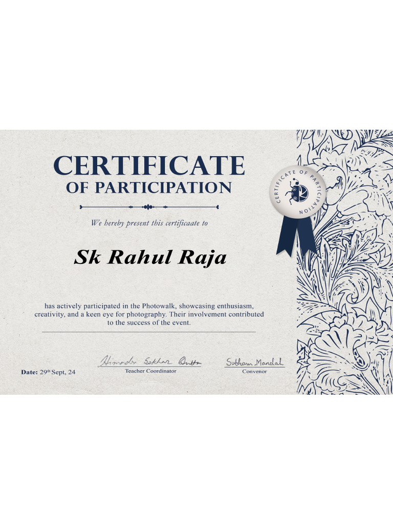 Certificate of Participation | PDF