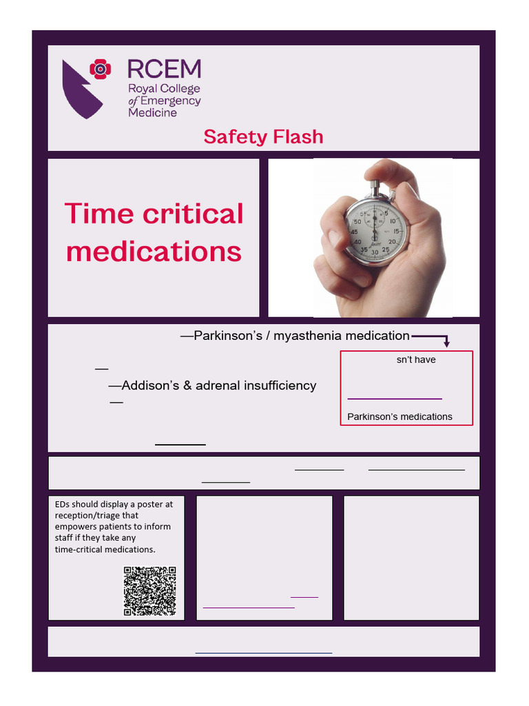 Time Critical Medications in ED | PDF