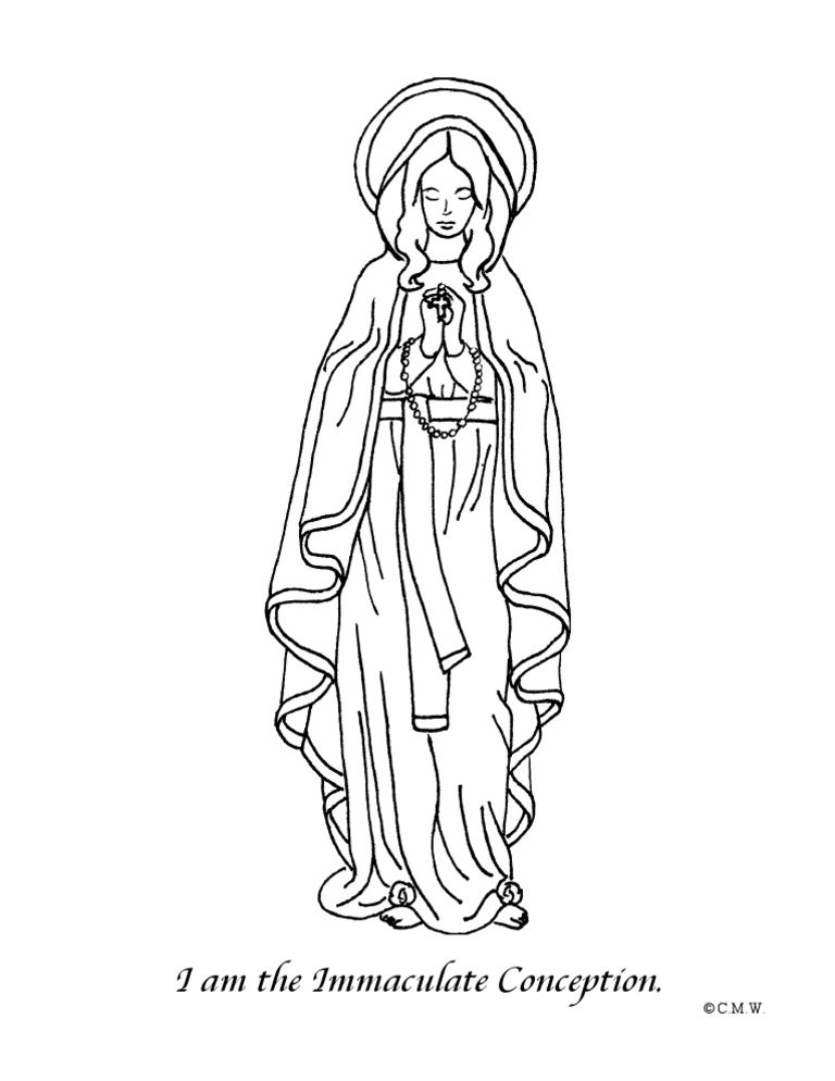 Immaculate Conception Coloring Page
