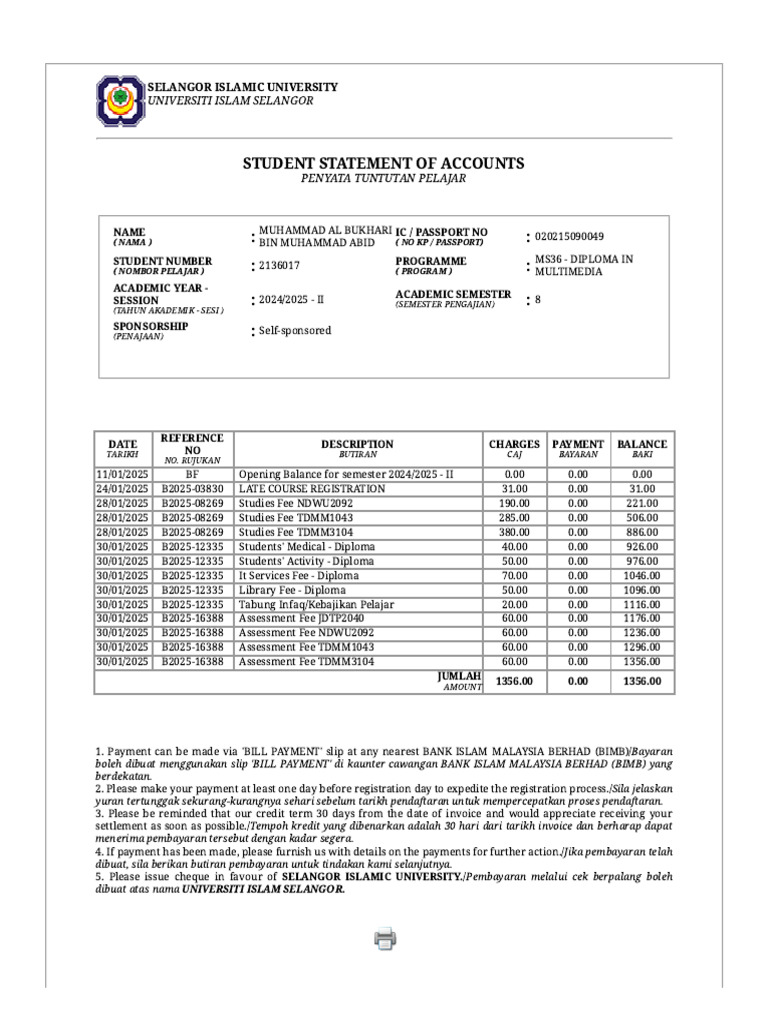 Onlineapp - Uis.edu - My 8080 Studentportal Statement Report2.jsp ...