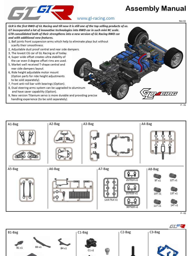 GL Racing GLR Assembly Manual | PDF | Vehicles | Motor Vehicle