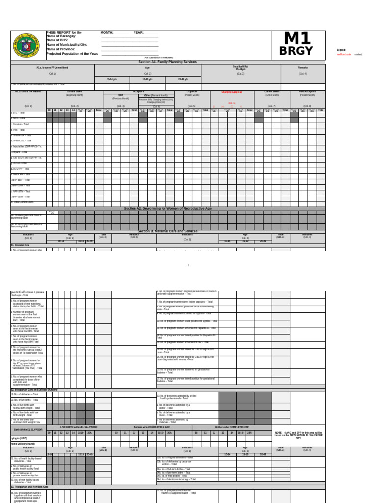 M1-2024-per-barangay | PDF | Childbirth | Pregnancy