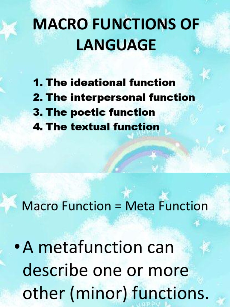 Macro Functions of Language | PDF
