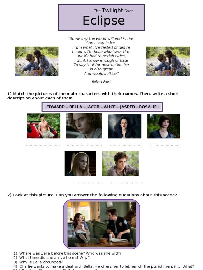 Eclipse Summary - The Twilight Saga Part 3 | PDF | Leisure