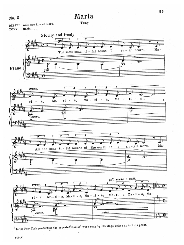 Maria From West Side Story Sheet Music | PDF