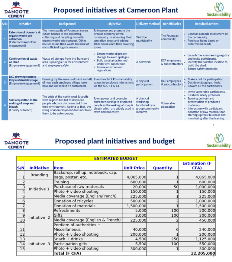 Cameroon 2024 SW-Proposed Initiatives | PDF | Natural Environment ...
