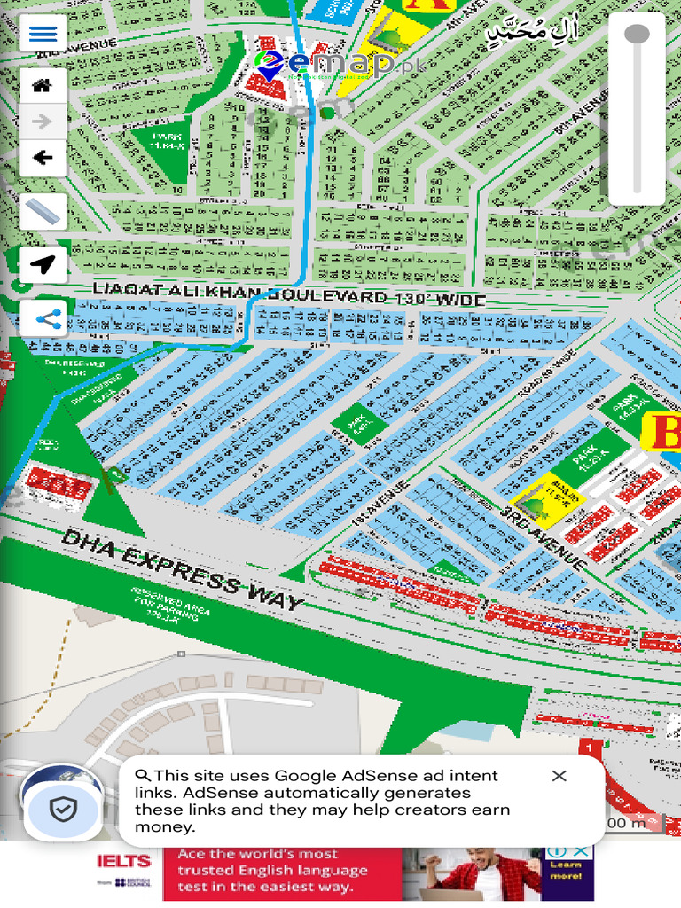 DHA Islamabad Phase 5 Map New Location Map Emap - PK | PDF