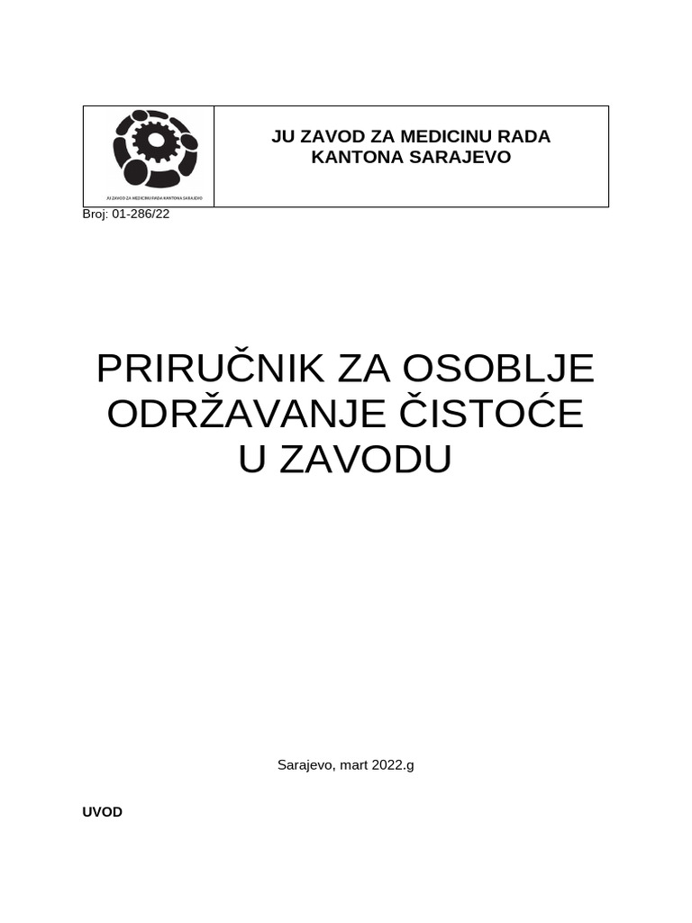 Prirucnik Za Odrzavanje Cistoce | PDF