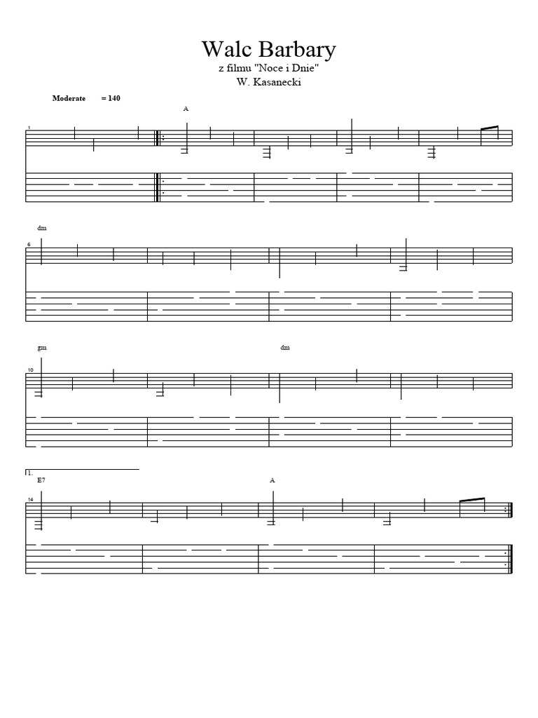 Walc Barbary - For Easy Guitar | PDF
