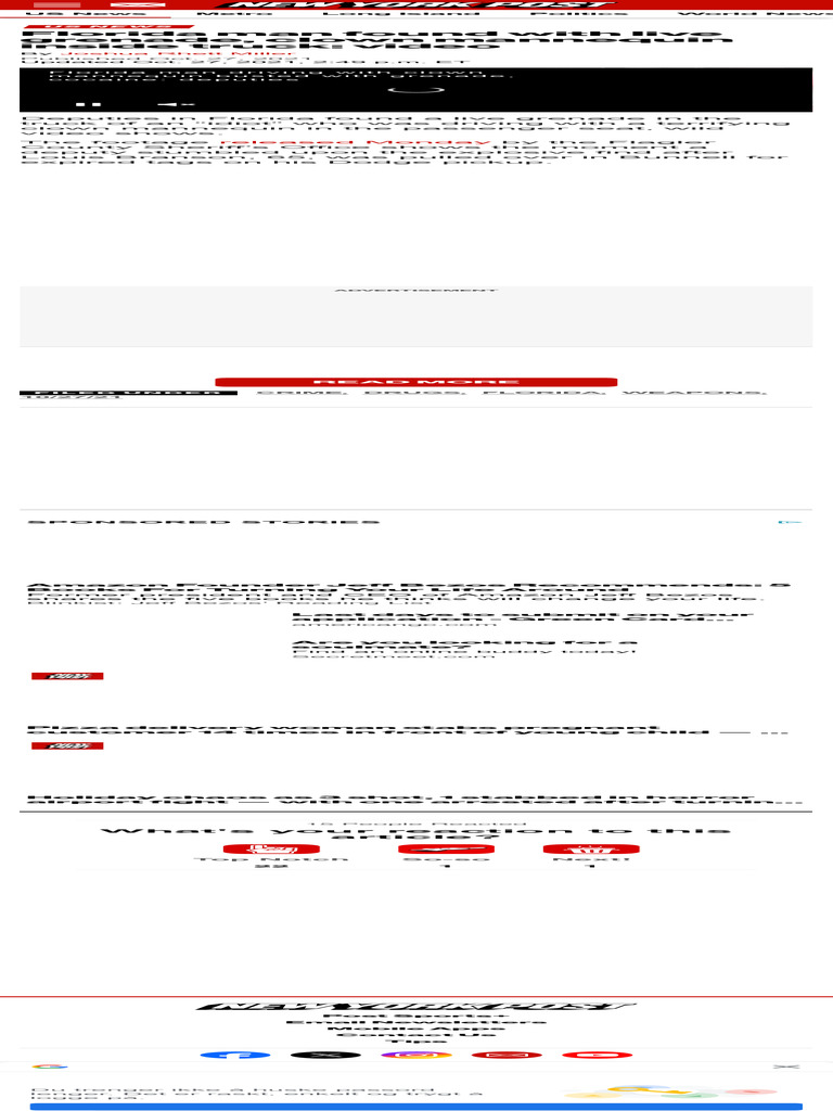 Florida Man Had Live Grenade, Clown Mannequin Inside Truck | PDF