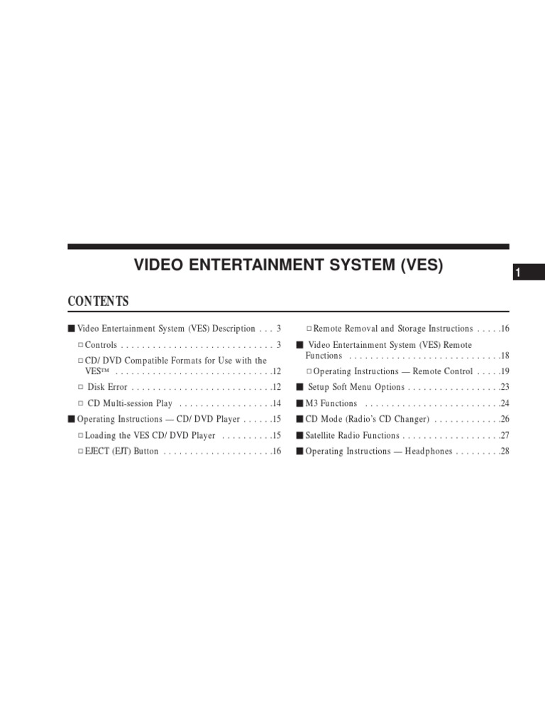 VES DVD Manual | PDF | Compact Disc | Radio