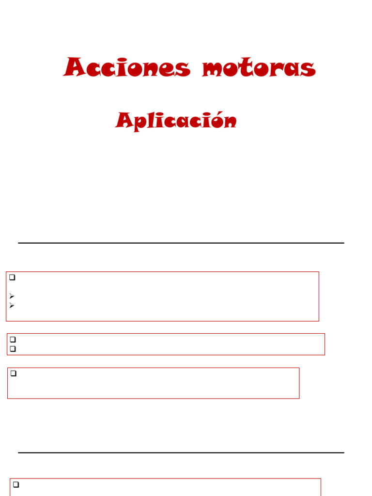 Acciones Motoras Práctico | PDF | Flexibilidad (anatomía)