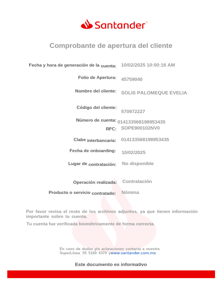 Estado de Cuenta Santander | PDF