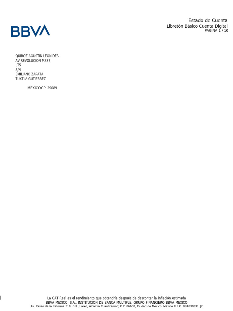 Estado de Cuenta BBVA | PDF