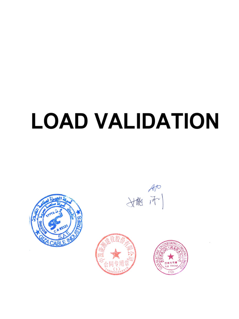 Load Validation Print | PDF | Insulator (Electricity) | Electrical ...