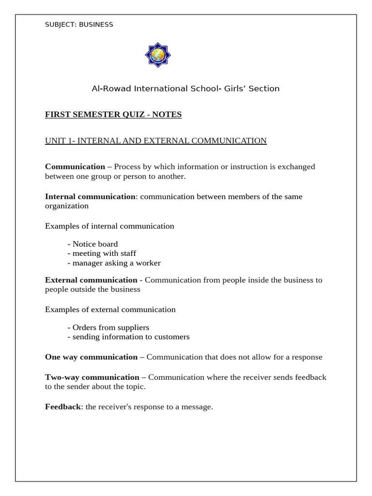 Internal& External Communication | PDF | Communication | Information