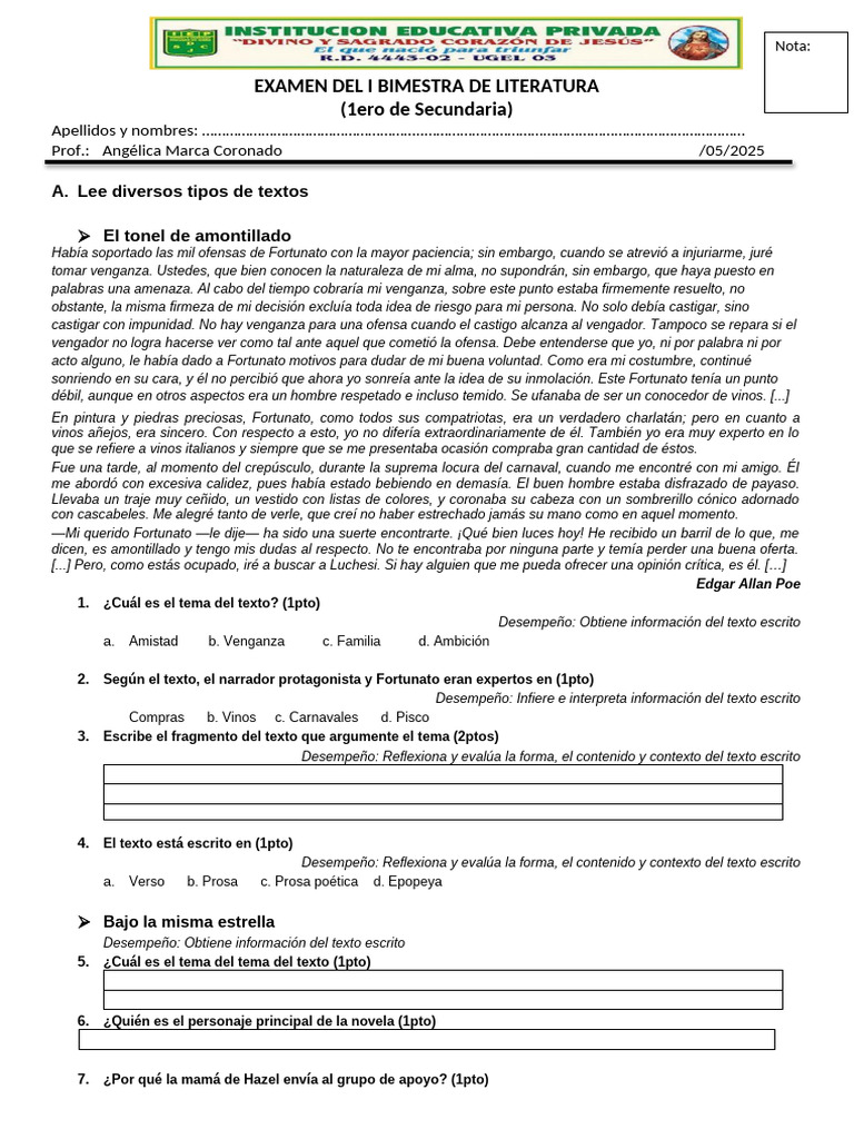 Unidad Ii Literatura 1 | PDF