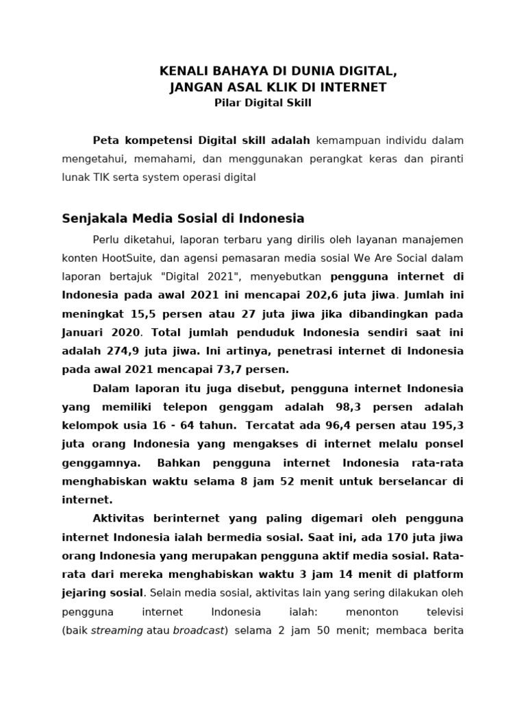 Materi 27 - Kenali Bahaya Di Dunia Digital, Jangan Asal Klik Di ...