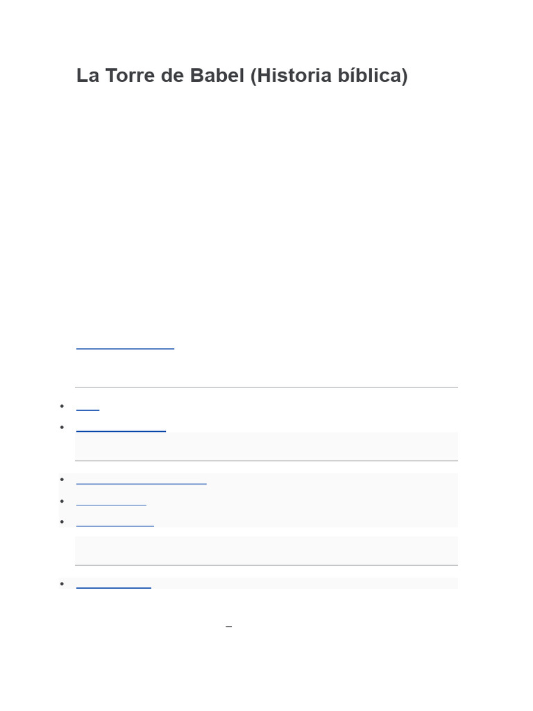 La Torre de Babel | PDF