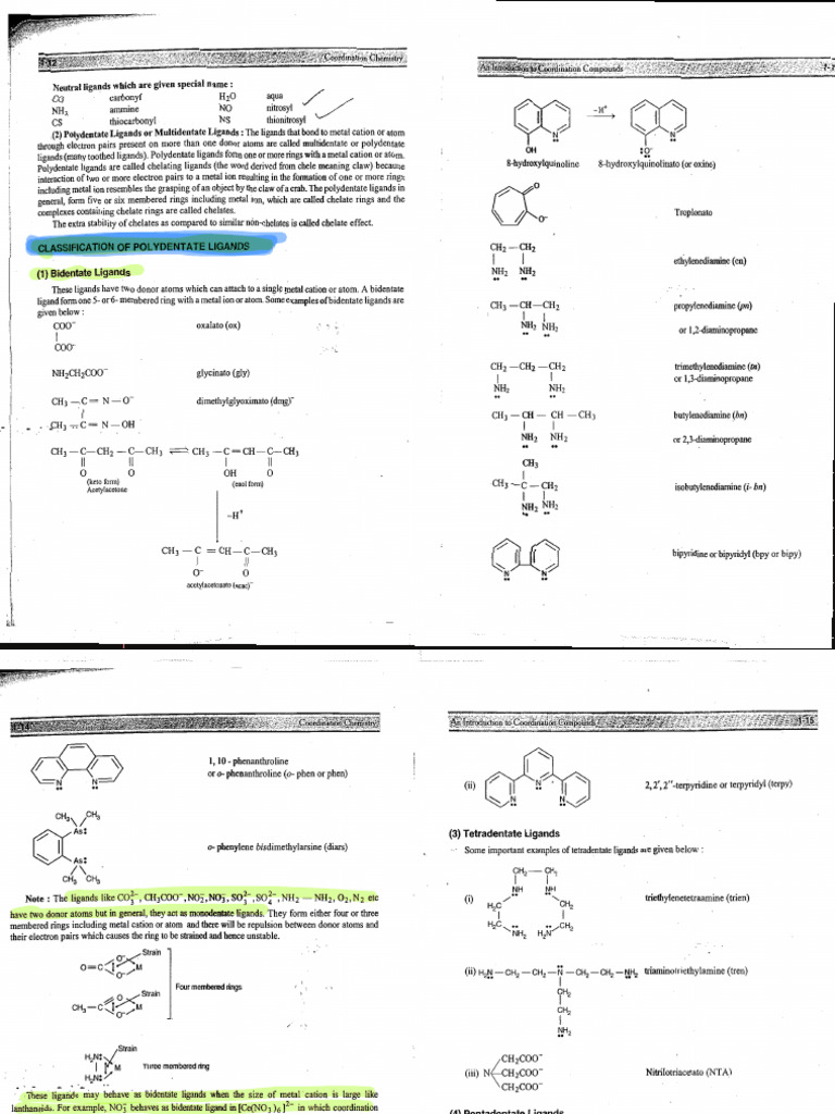 Classification of Ligand | PDF