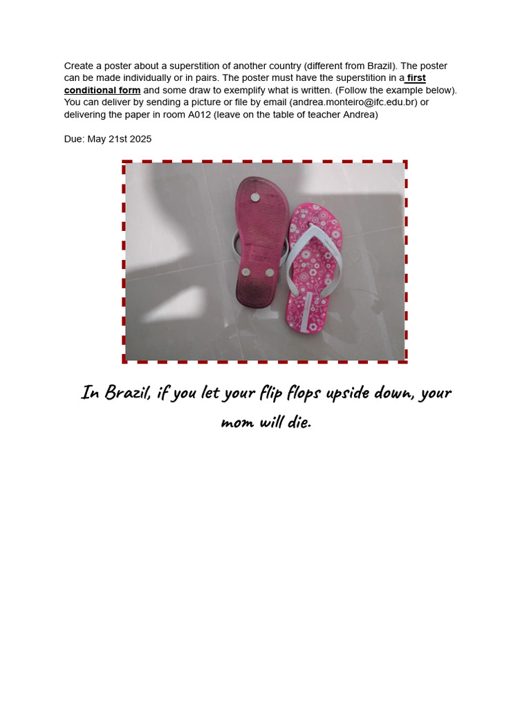 Superstition First Condicional Poster | PDF